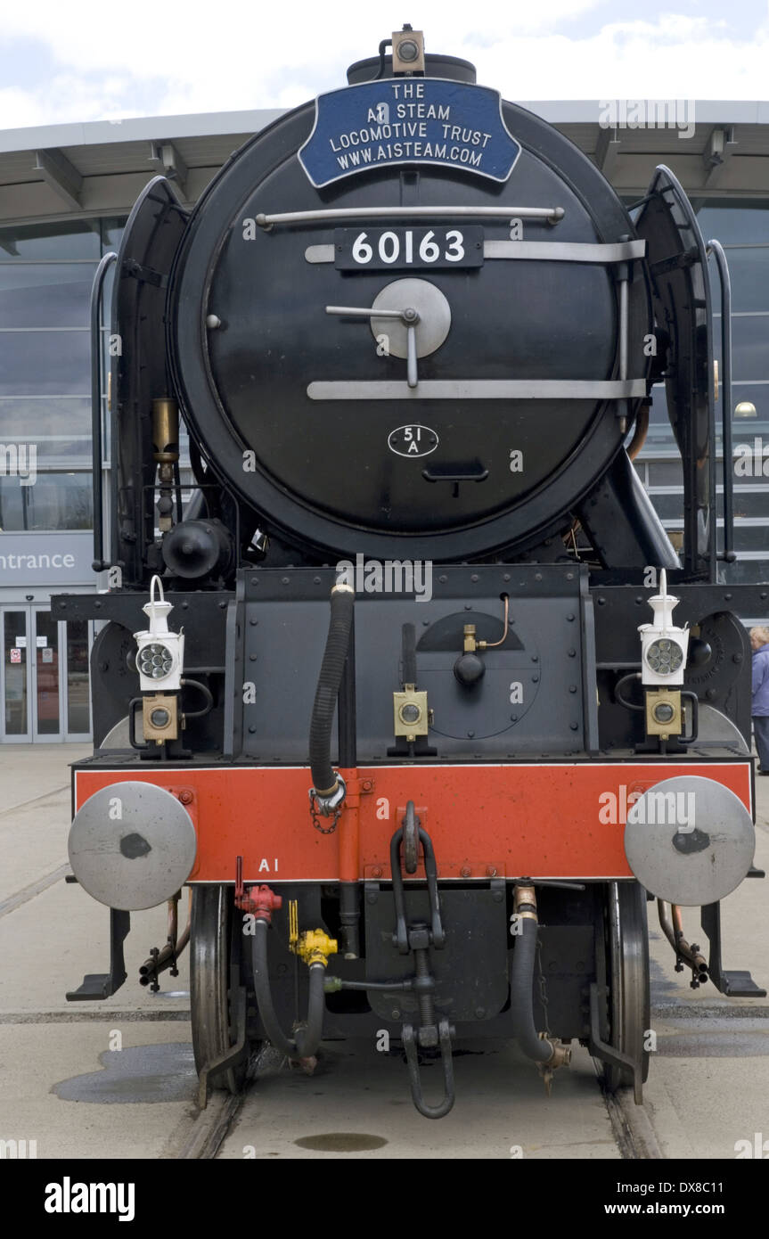 Front of steam engine Tornado at the Locomotion the National Railway ...