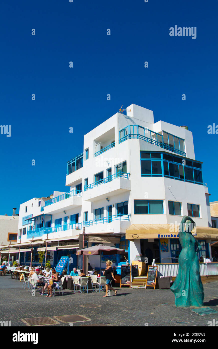 Paseo Maritimo seaside promenade, Corralejo, Fuerteventura, Canary ...