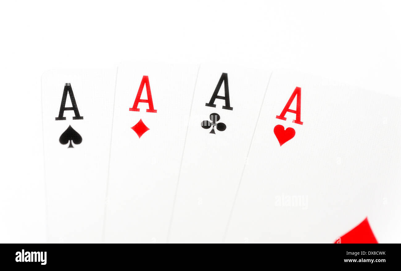 Four aces from a pack of playing cards Stock Photo - Alamy