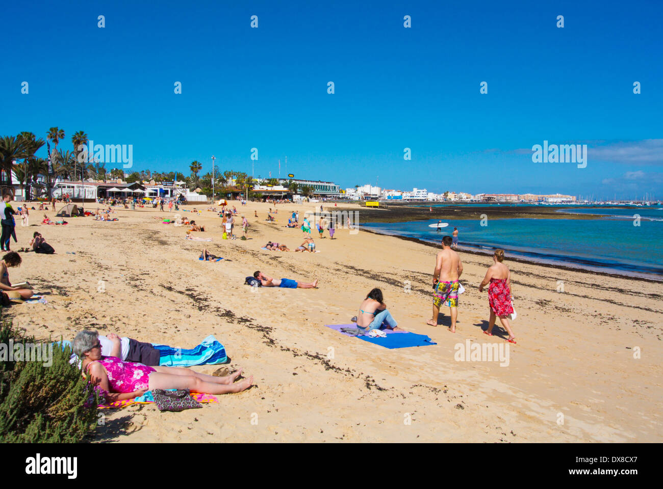 Playa Corralejo Viejo beach, Corralejo, Fuerteventura, Canary Islands ...