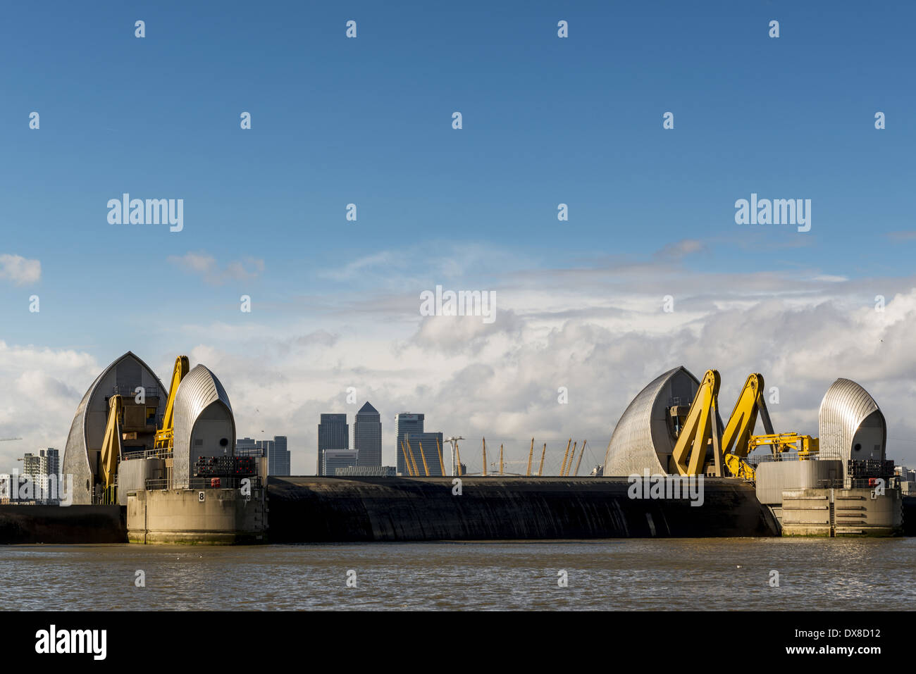 Thames barrier raised hi-res stock photography and images - Alamy