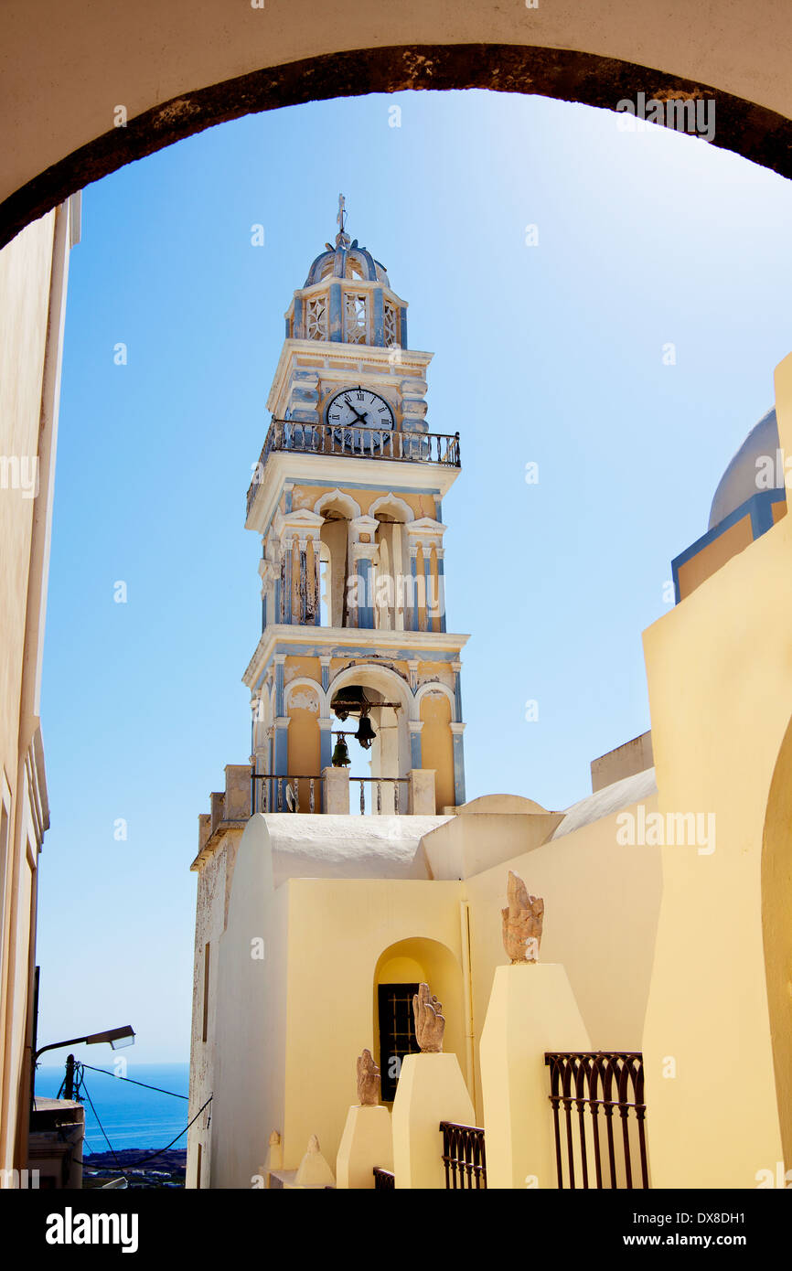Church towers in fira town hi-res stock photography and images - Alamy