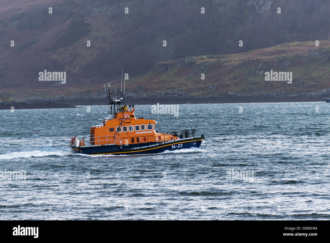The RNLI Lifeboat at Oban, Argyll and Bute, is RNLB Mora Edith ...