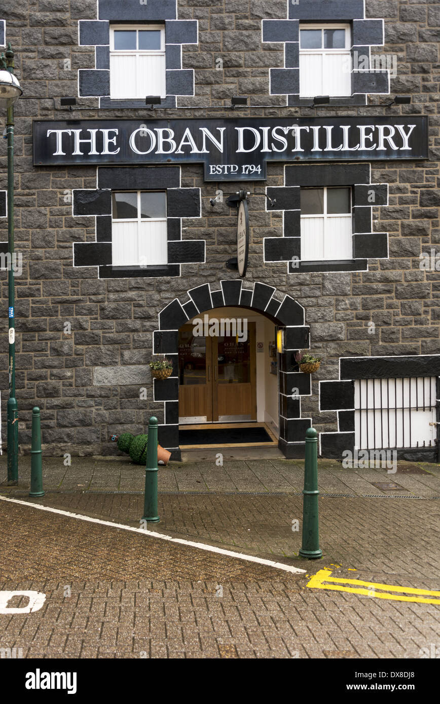 The Oban Distillery where single malt whisky is distilled. Oban is a ...