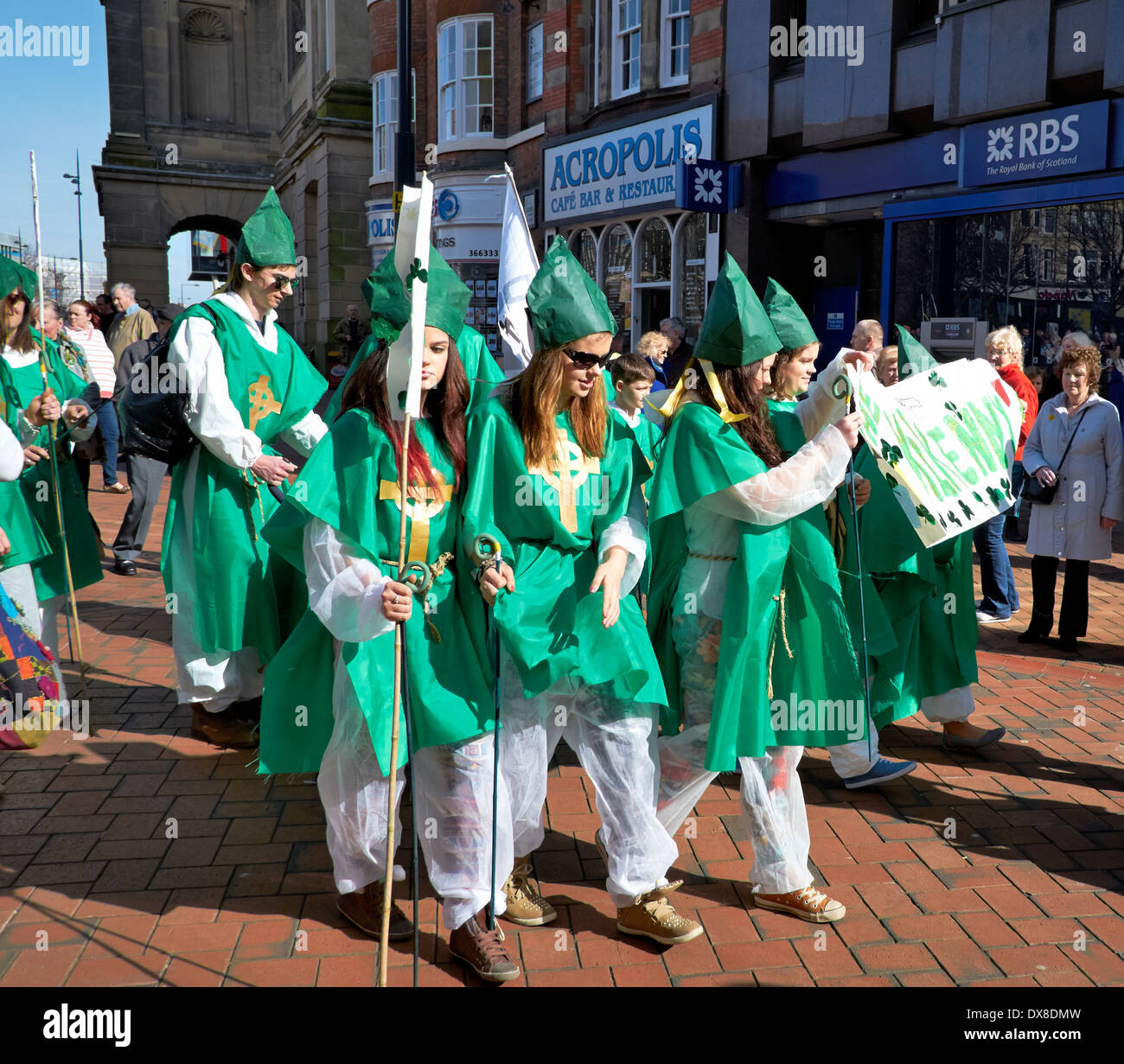 St Patrick's day parade Derby England uk Stock Photo - Alamy