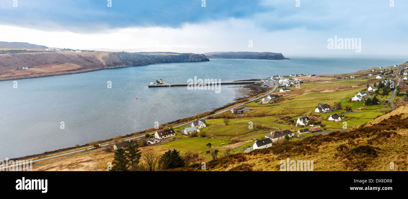The village of Uig lies at the head of the sheltered inlet of Uig Bay ...