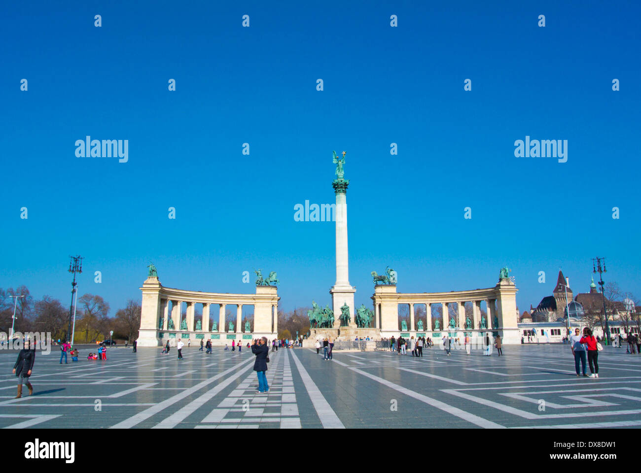 Hosok tere the Heroes square, Varosliget the city park, Budapest ...