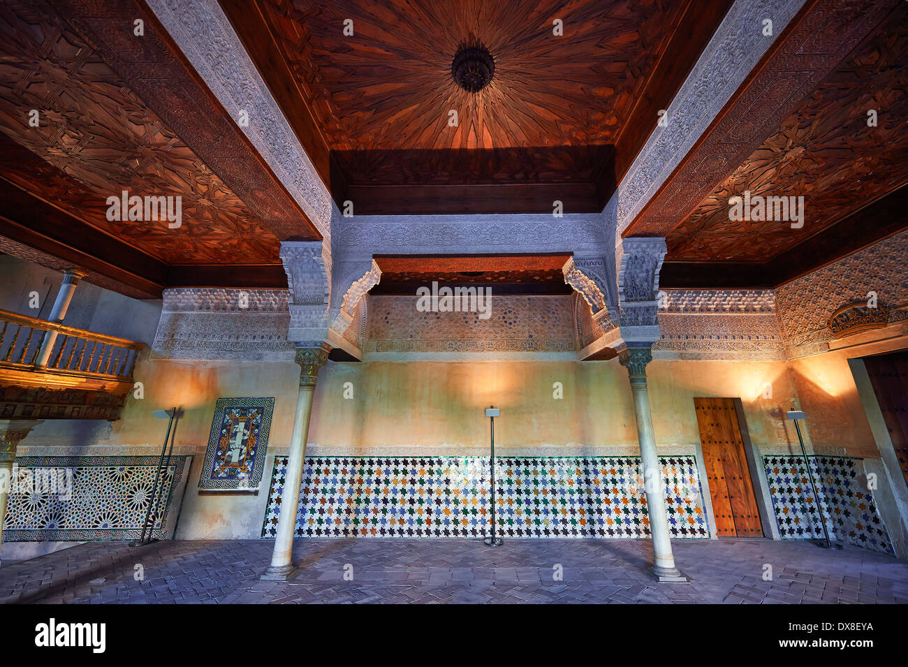 Nasrid mocarabe Arab pillars and capitals in the Mexuar administrative ...