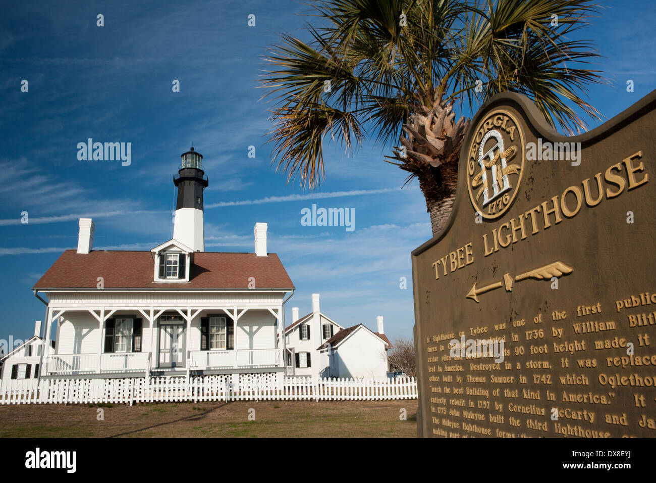 Tybee Lighthouse - Tybee Island, Georgia USA Stock Photo - Alamy