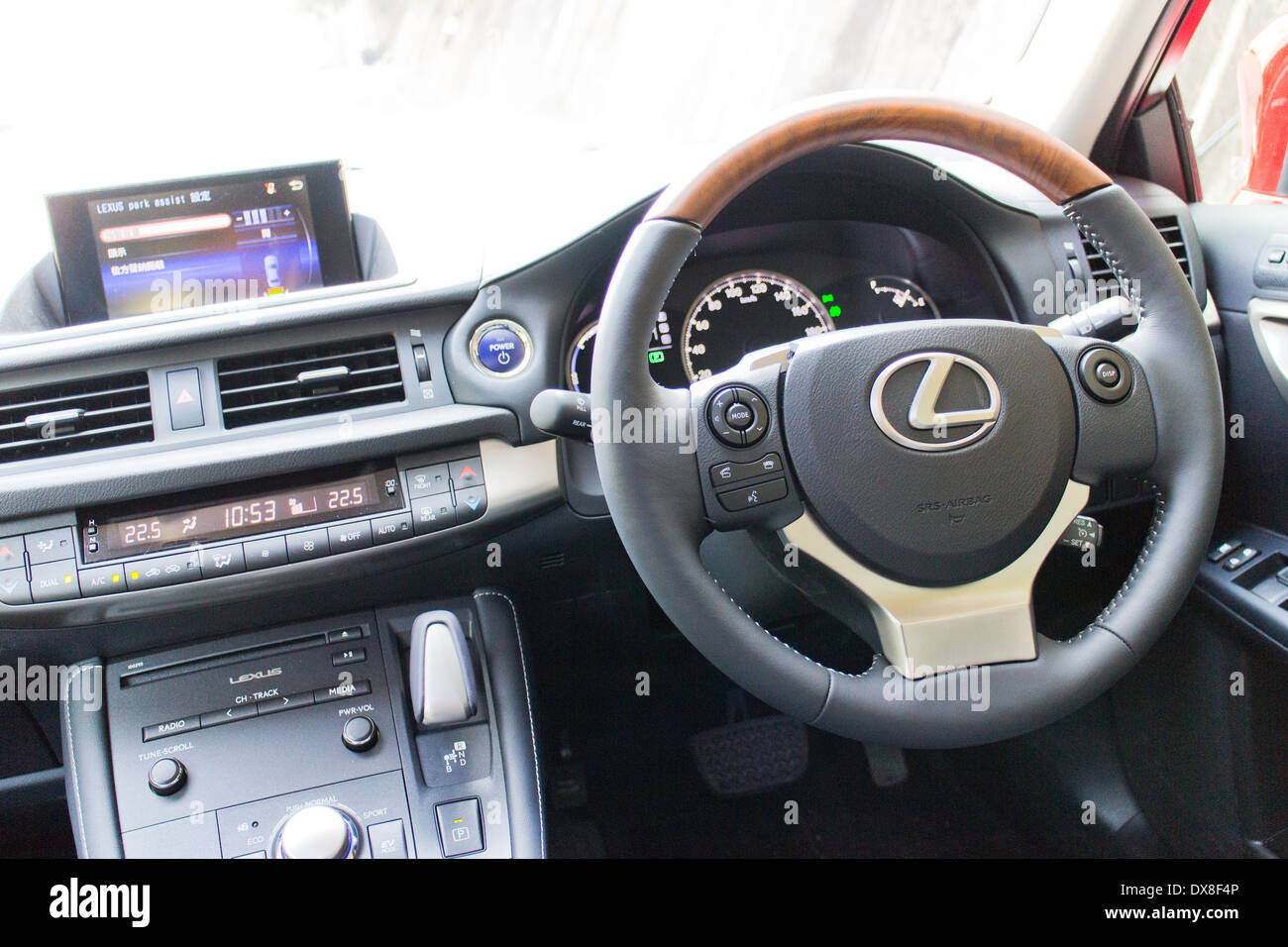 Lexus CT 200h Hybrid Car 2014, with red colour. this is facelift model ...