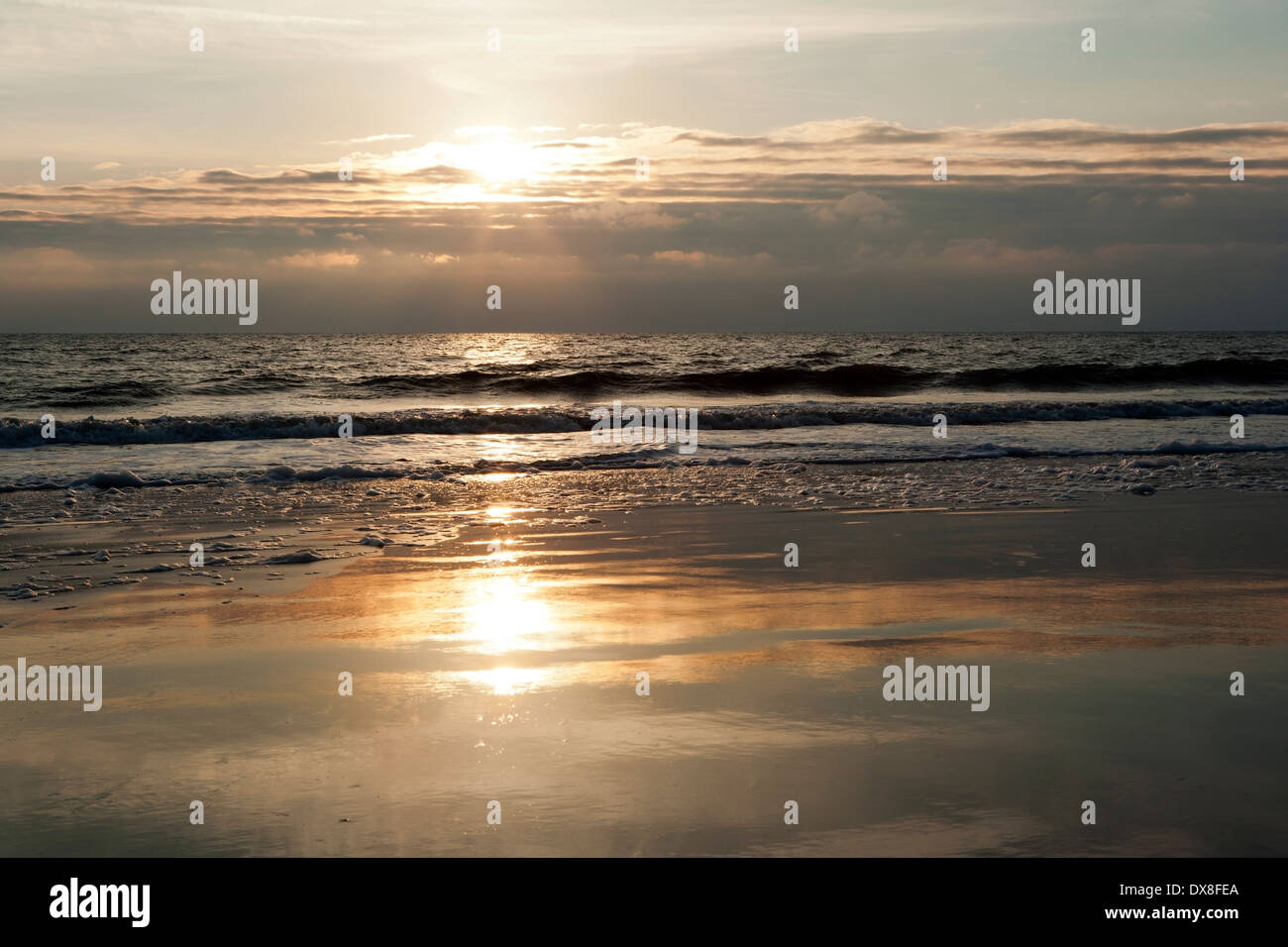 Sunrise on Tybee Island, Georgia USA Stock Photo - Alamy