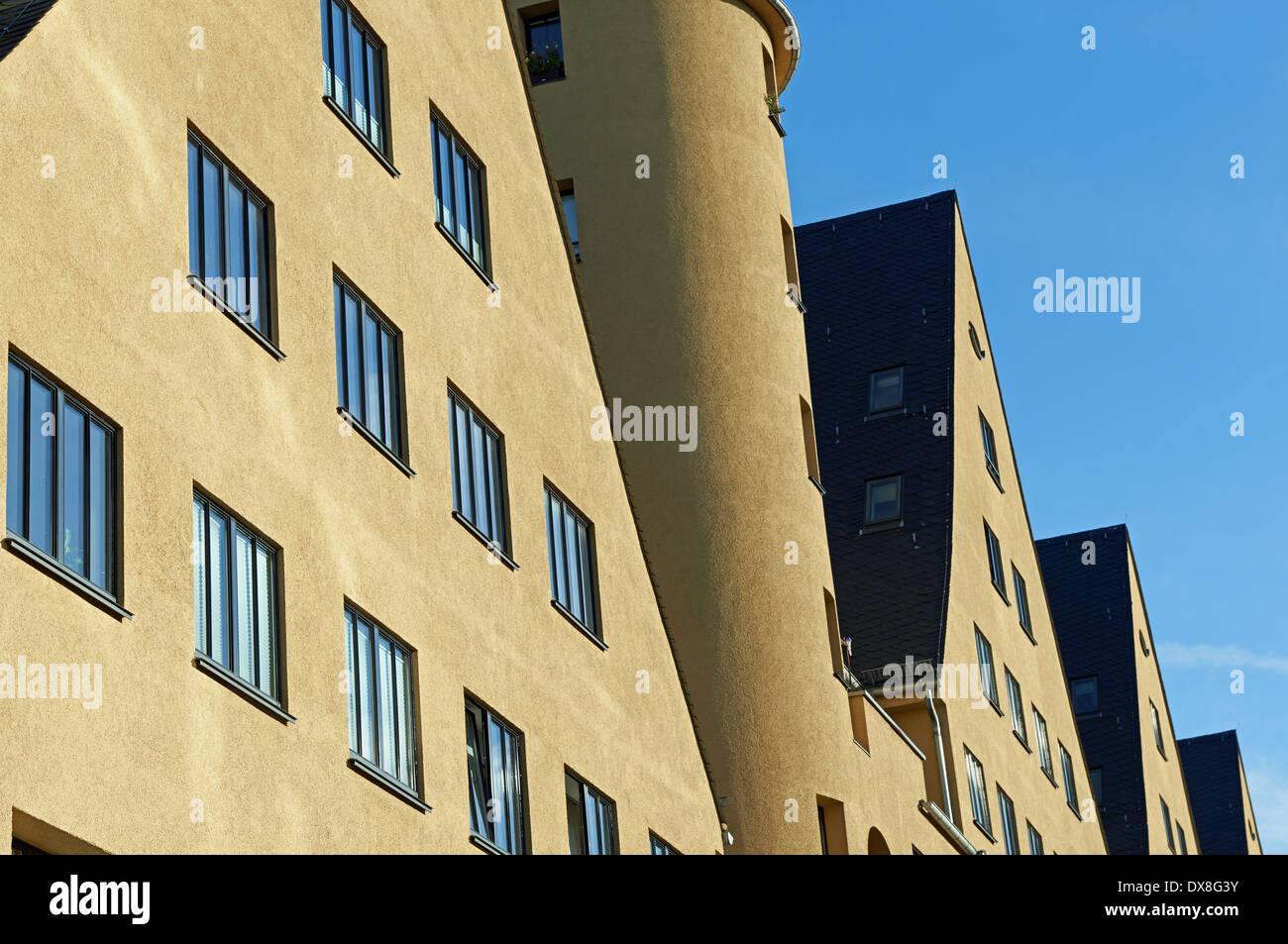 Modern commercial and residential buildings, Rheinauhafen, Cologne ...