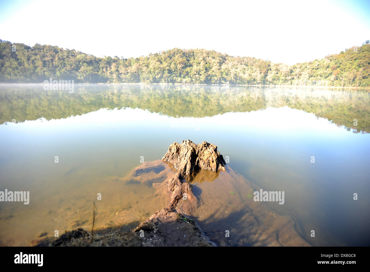 Laguna Chicabal, a lake sacred to the Mayan people, Guatemala, Central ...