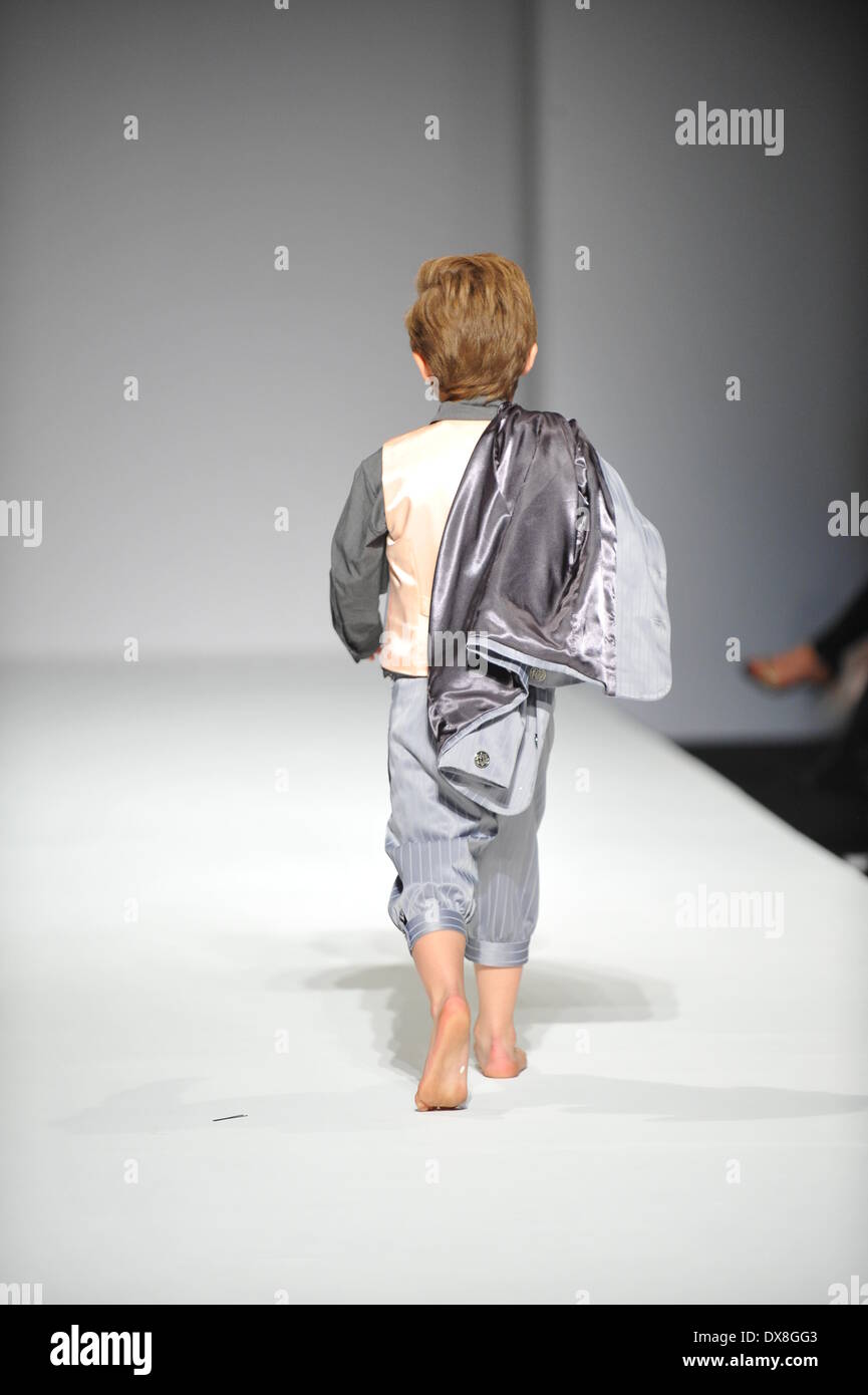 LOS ANGELES, CA - MARCH 10: A child model walks runway at Nancy Vuu ...