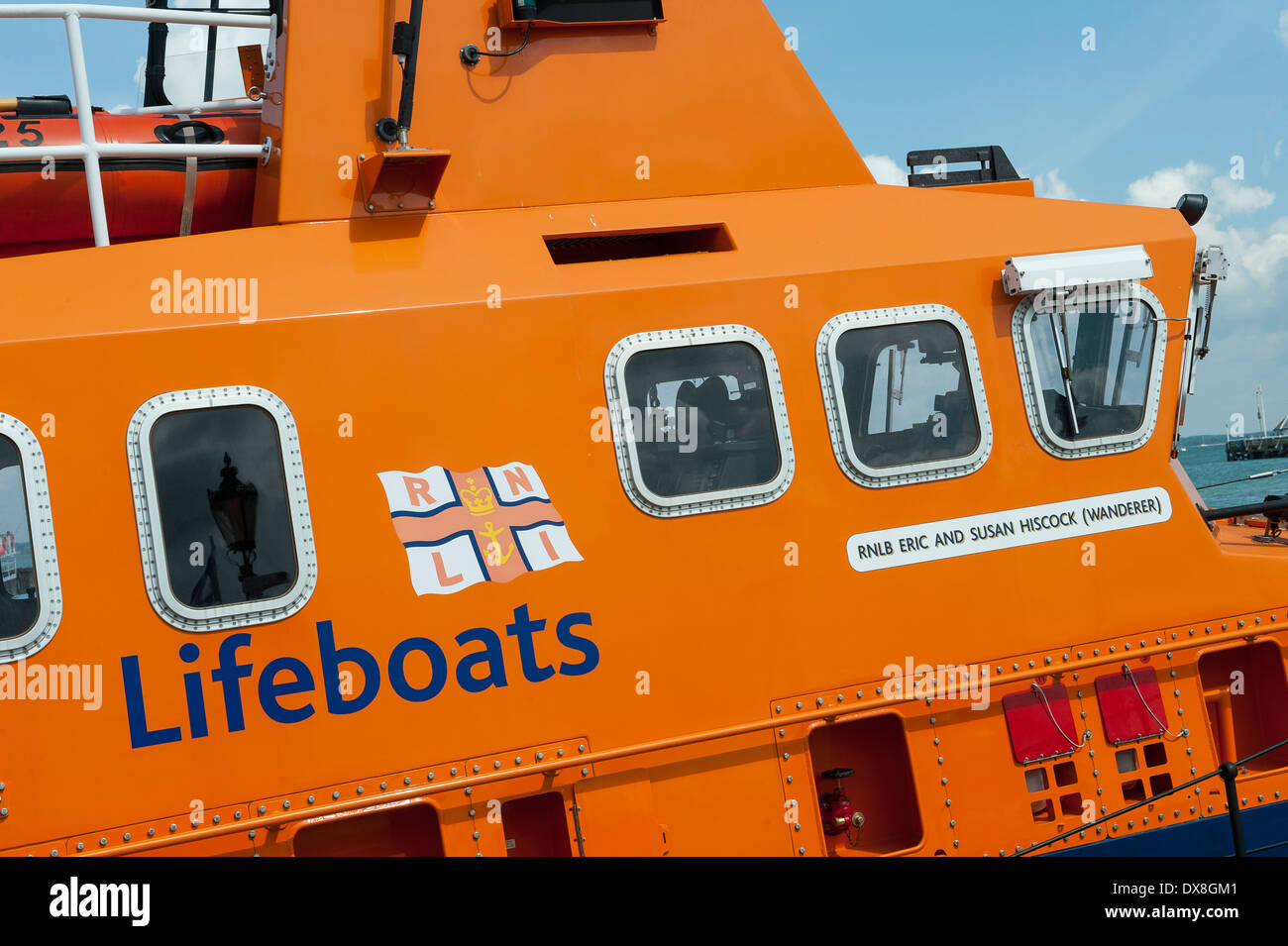 RNLI lifeboat based at Yarmouth on the Isle of Wight, England Stock ...