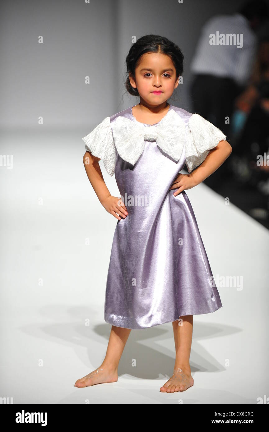 LOS ANGELES, CA - MARCH 10: A child model walks runway at Nancy Vuu ...