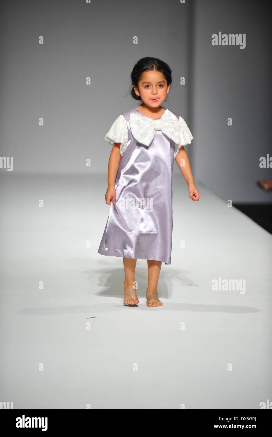 LOS ANGELES, CA - MARCH 10: A child model walks runway at Nancy Vuu ...
