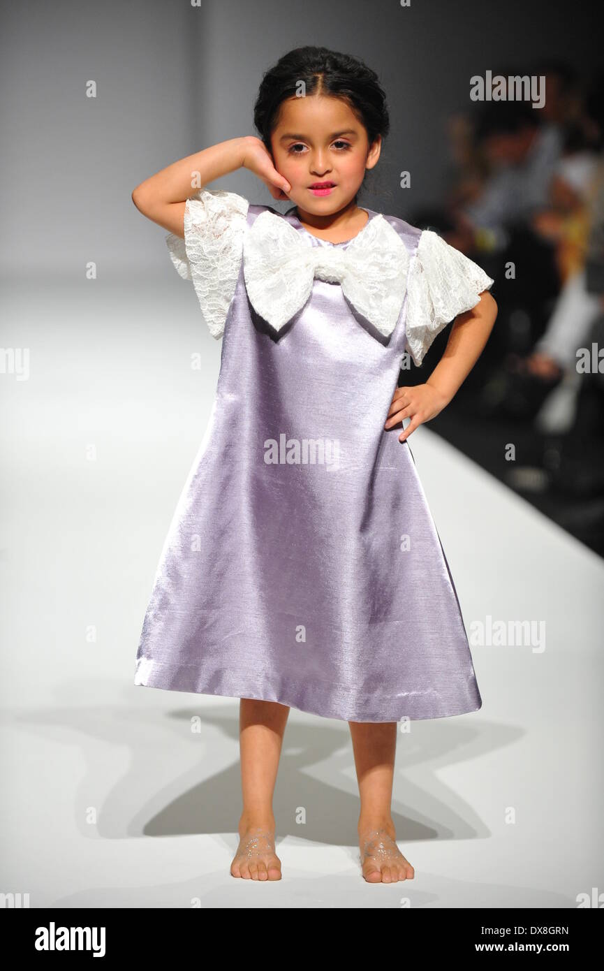 LOS ANGELES, CA - MARCH 10: A child model walks runway at Nancy Vuu ...
