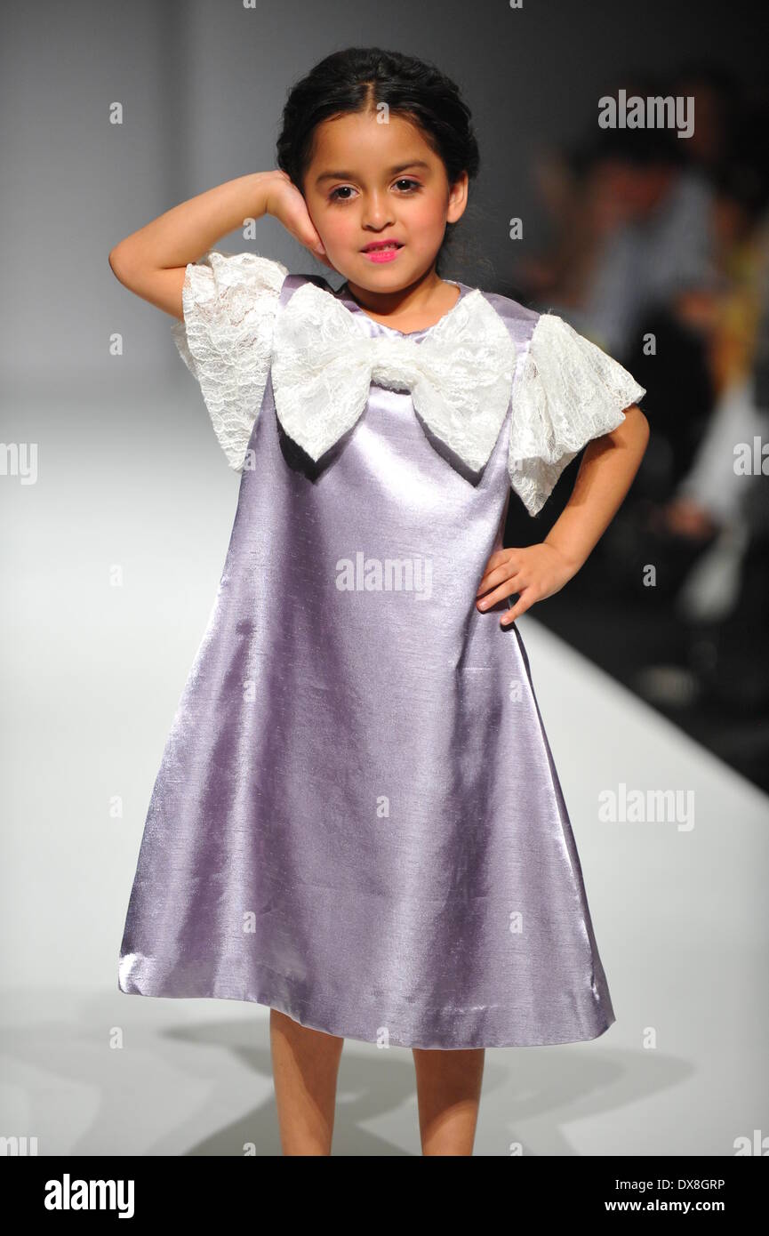 LOS ANGELES, CA - MARCH 10: A child model walks runway at Nancy Vuu ...