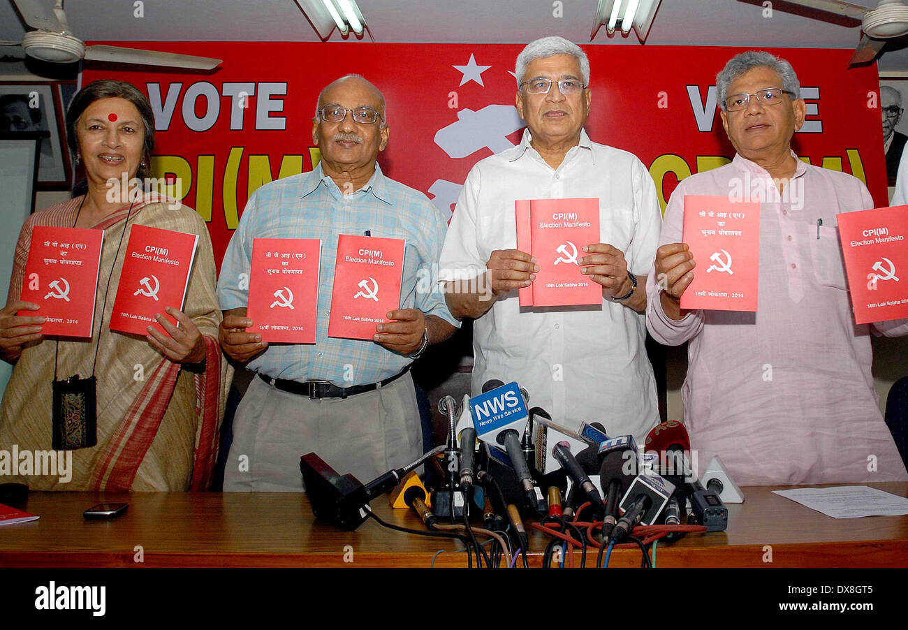 New Delhi, India. 20th Mar, 2014. Communist Party of India-Marxist CPI ...