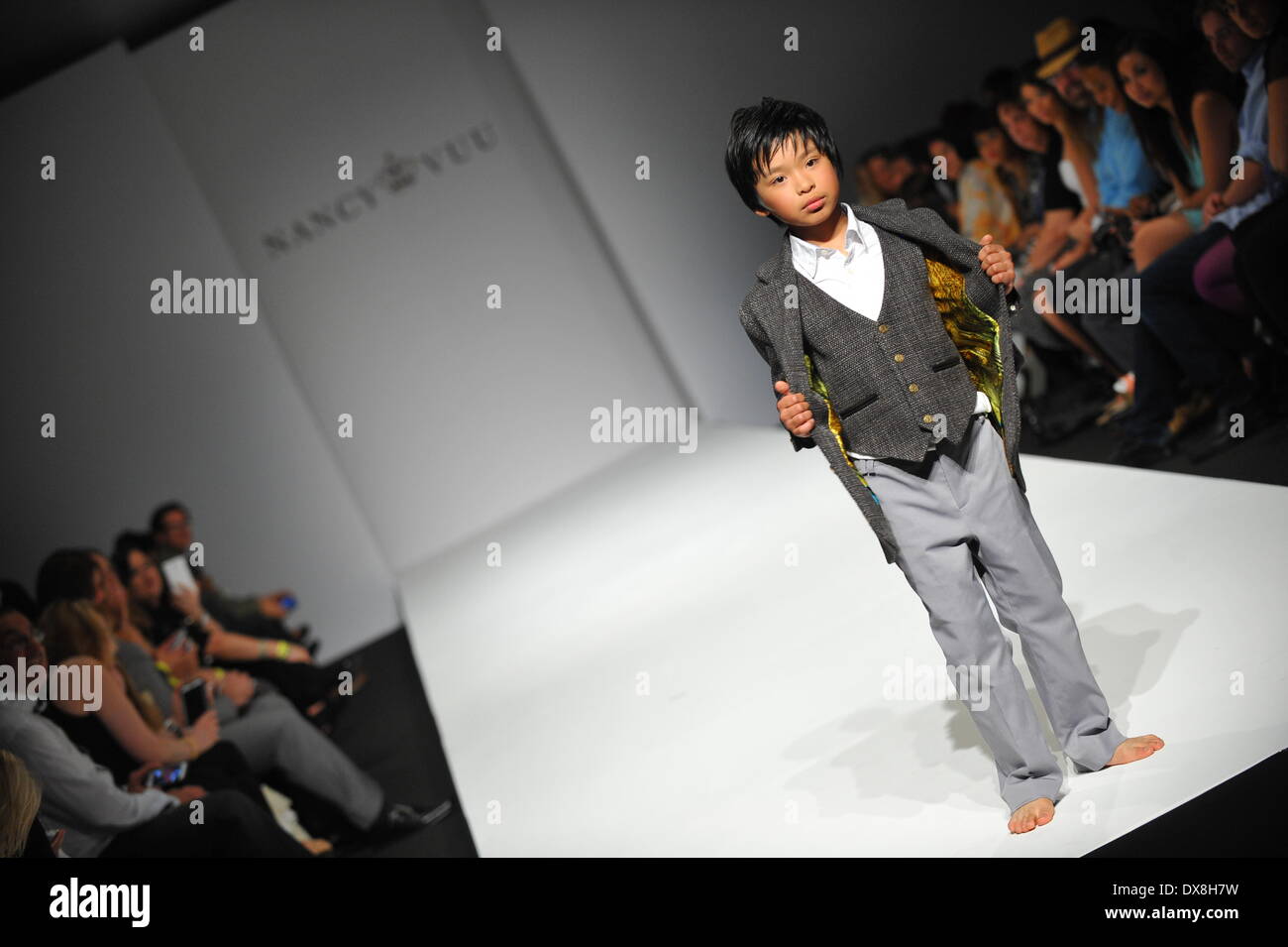 LOS ANGELES, CA - MARCH 10: A child model walks runway at Nancy Vuu ...