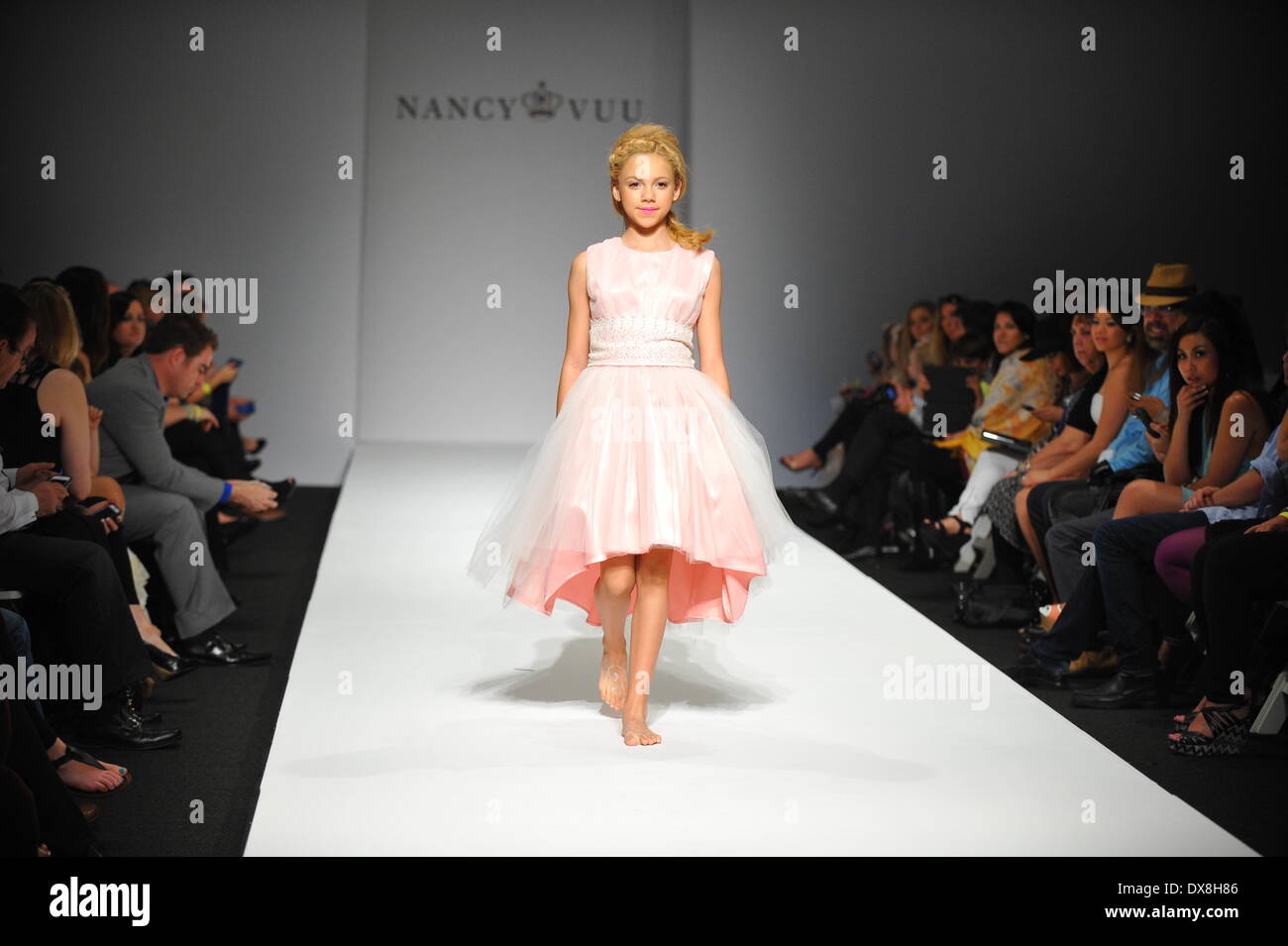 LOS ANGELES, CA - MARCH 10: A child model walks runway at Nancy Vuu ...