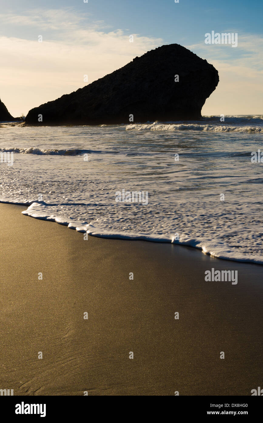 Monsul beach early in the morning, Cabo de Gata, Andalusia, Spain Stock ...