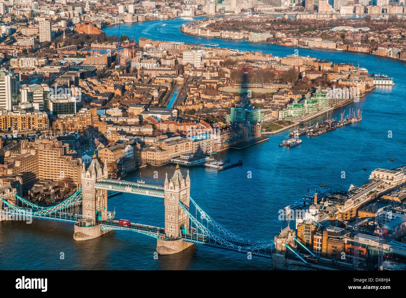 London city and Tower Bridge with Thames - view from The Shard, London ...