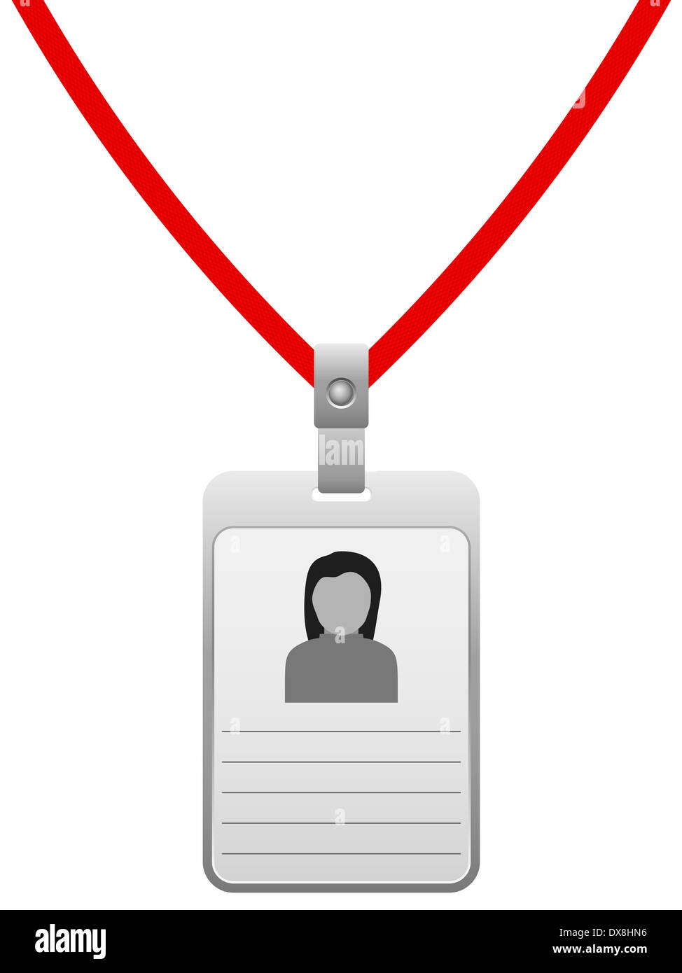 Name badge on a white background. Vector illustration Stock Photo - Alamy