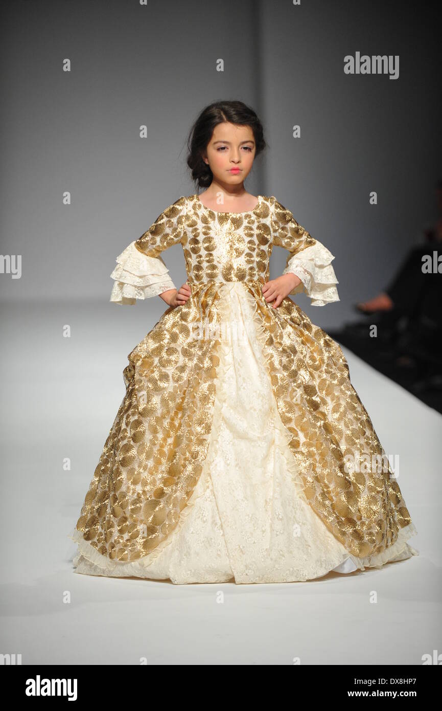 LOS ANGELES, CA - MARCH 10: A child model walks runway at Nancy Vuu ...
