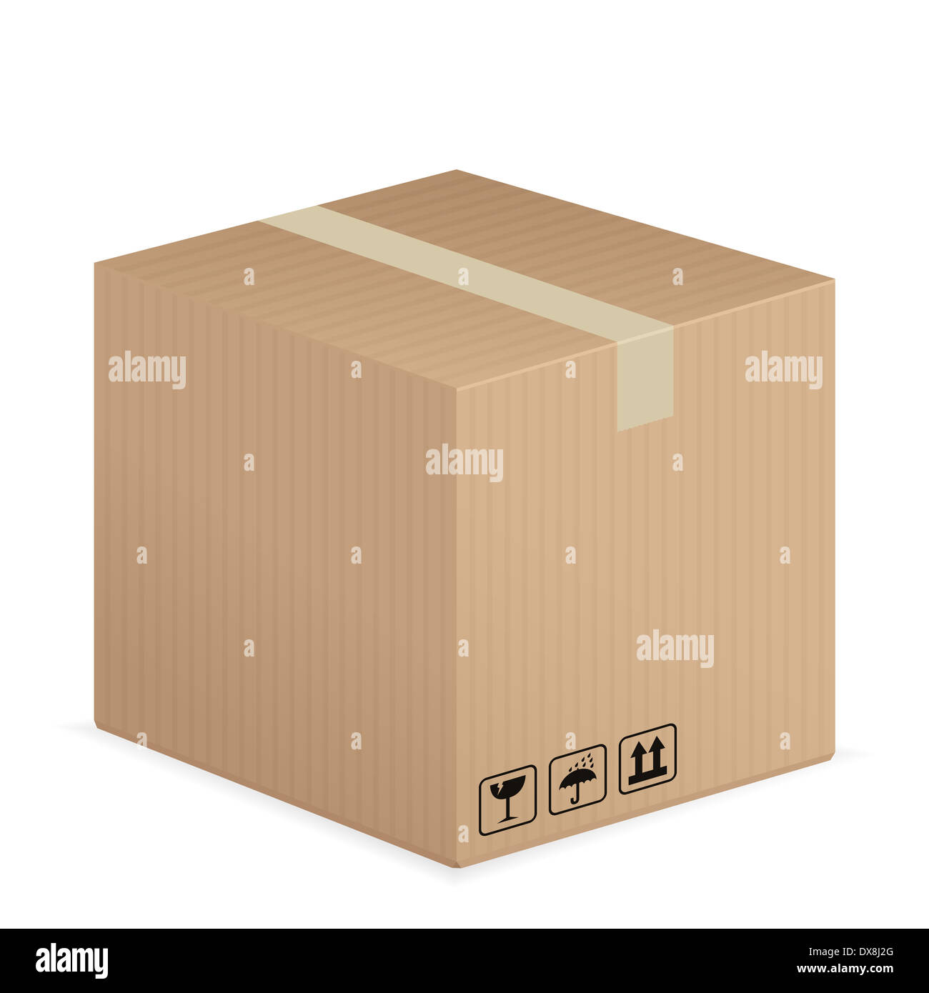 Cardboard box on a white background. Vector illustration Stock Photo ...