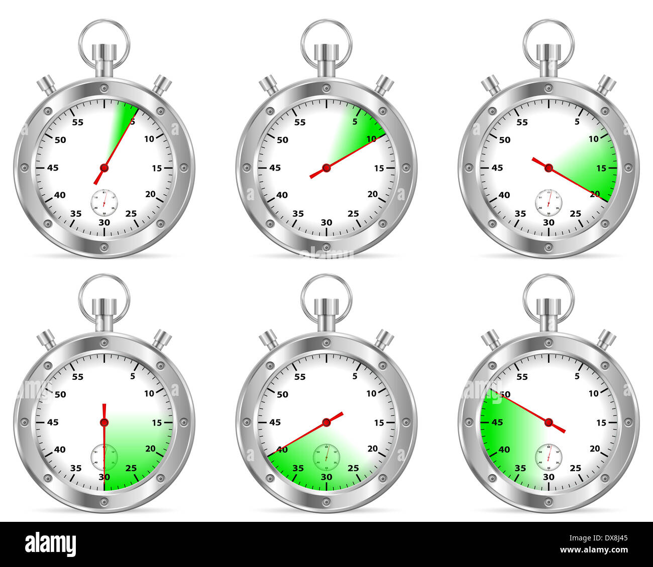 Stopwatch on a white background. Vector illustration Stock Photo - Alamy