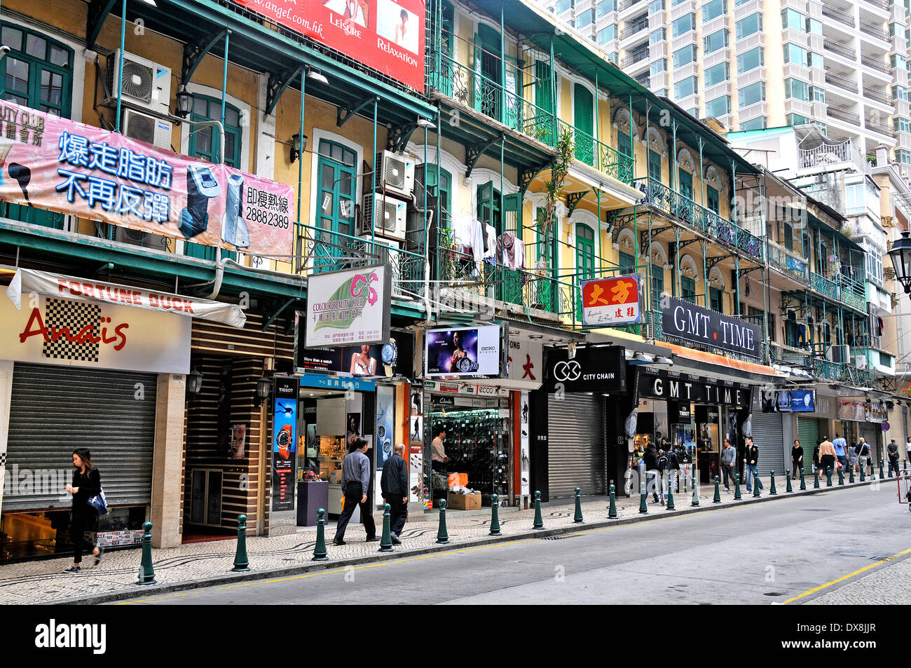 street scene downtown Macau China Stock Photo - Alamy