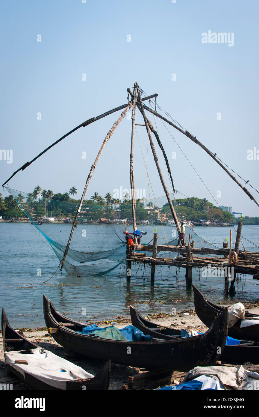 South Southern India Kerala Fort Cochin Kochi Chinese Fishing Nets ...