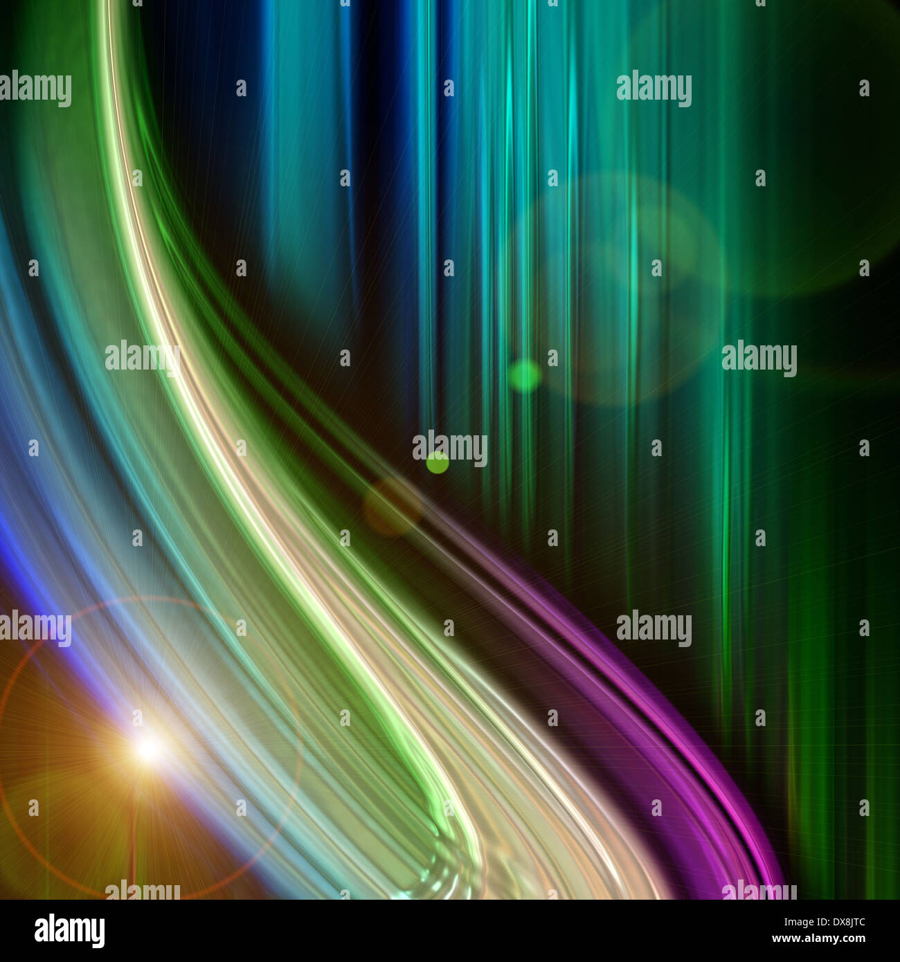 Futuristic technology wave background design with lights Stock Photo ...