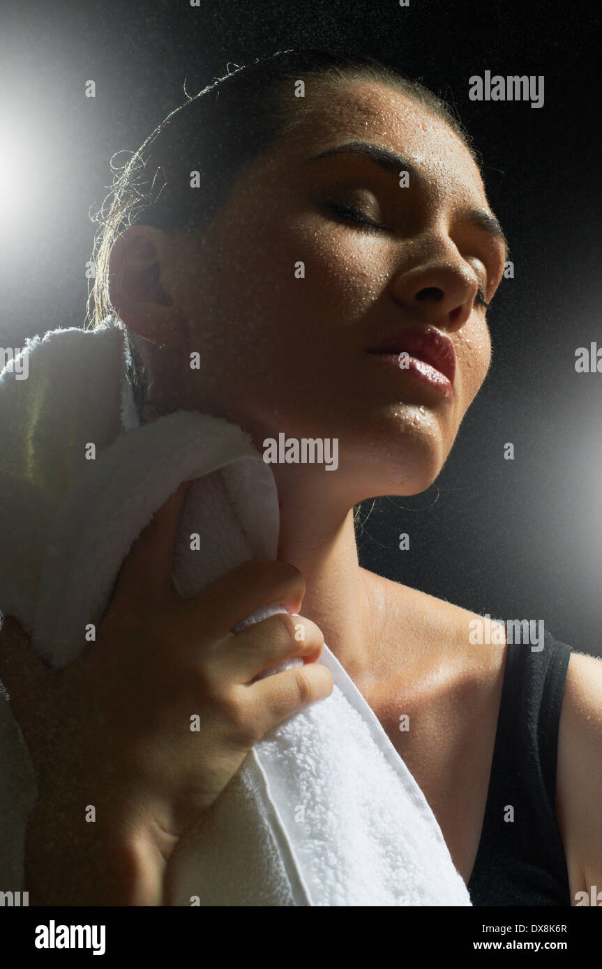 girl in sport on the night Stock Photo - Alamy