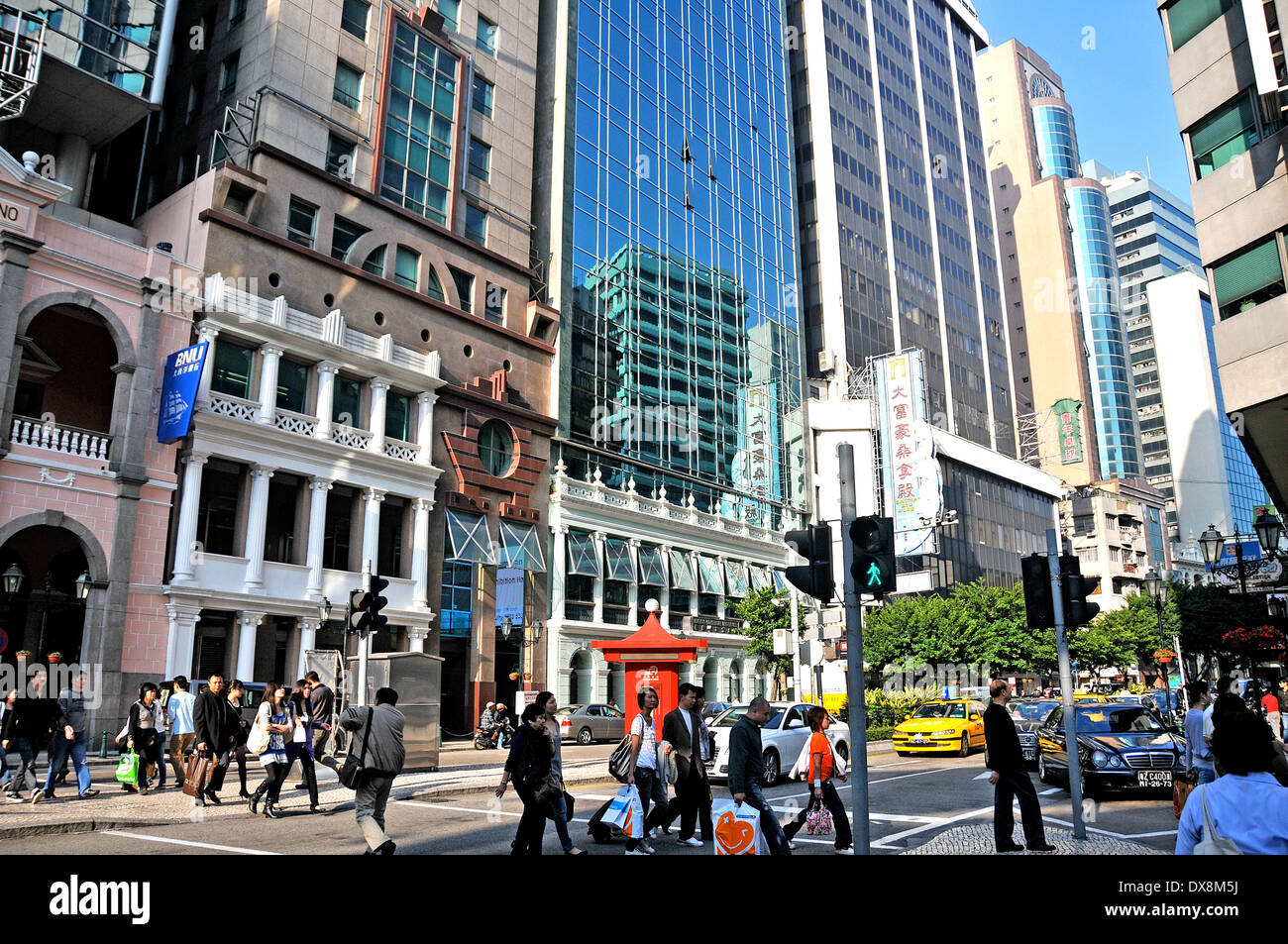 street scene downtown Macau China Stock Photo - Alamy