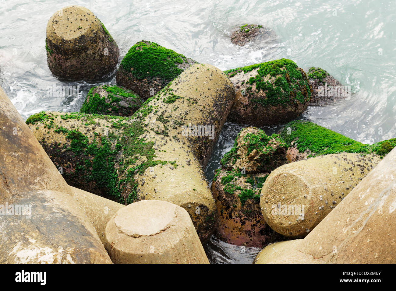 Breakwater stone close up , background, wallpaper Stock Photo - Alamy