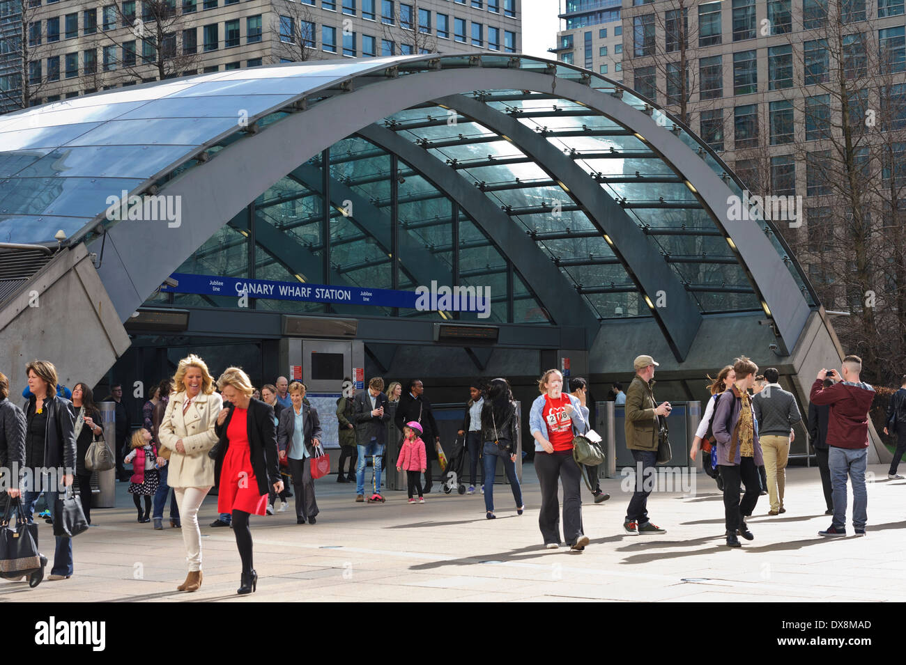 Canary Wharf Underground Station, London, England, United Kingdom Stock ...