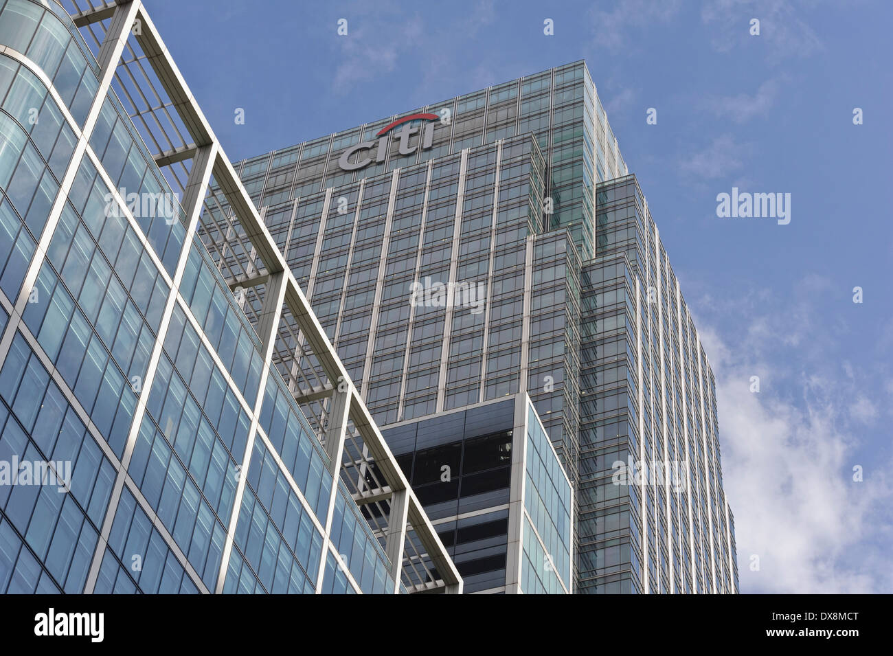 Exterior of Citibank building in Canary Wharf, London, England, United ...