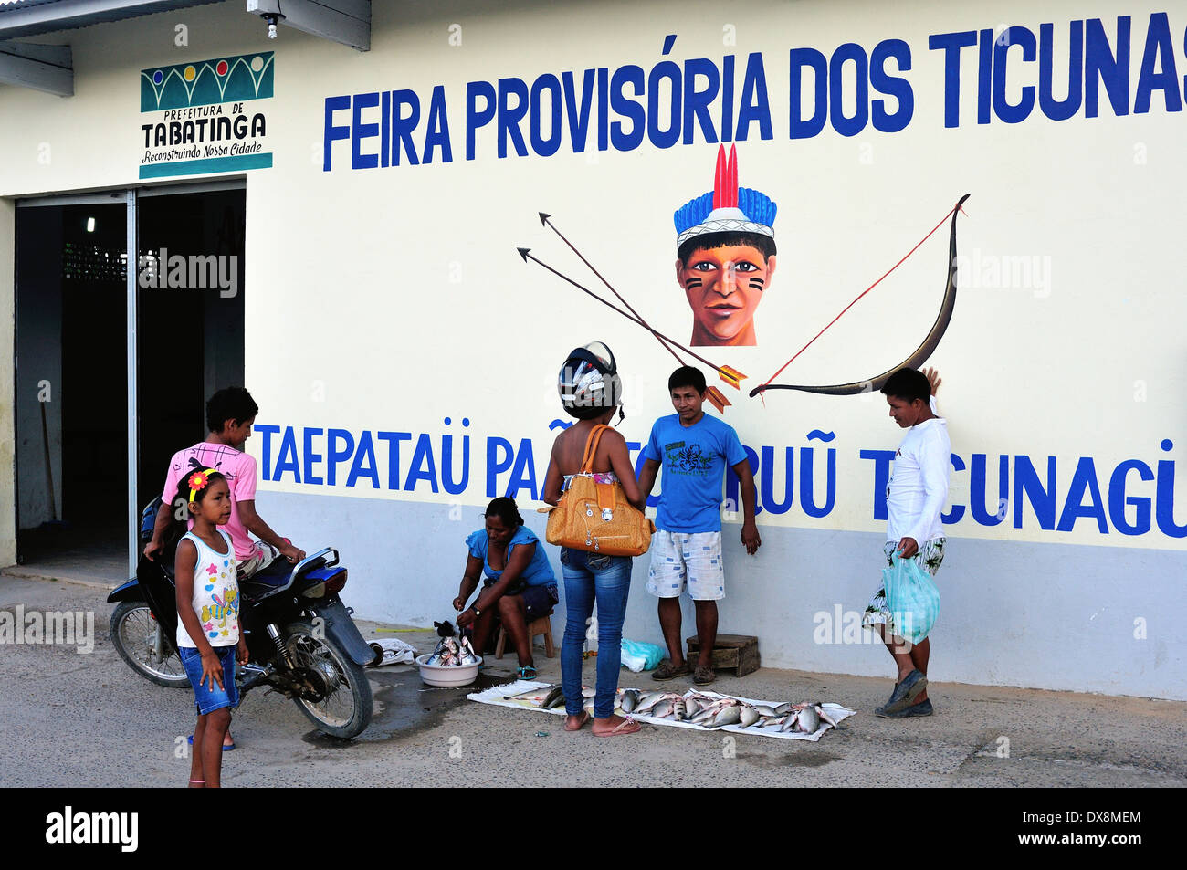 Ticuna market - Border crossing in TABATINGA. State of Amazonas .BRAZIL ...