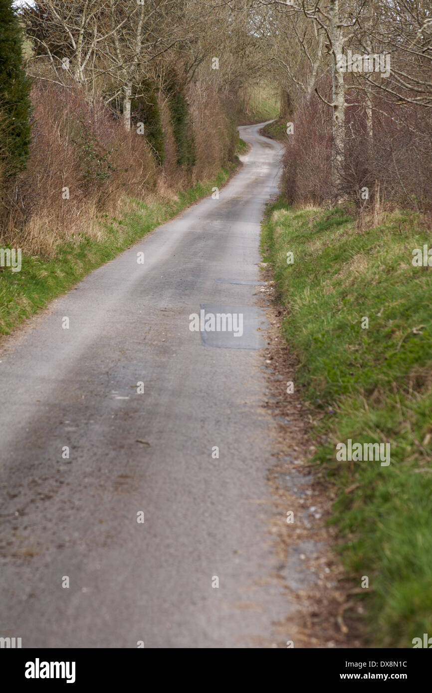 Winding country lane hi-res stock photography and images - Alamy
