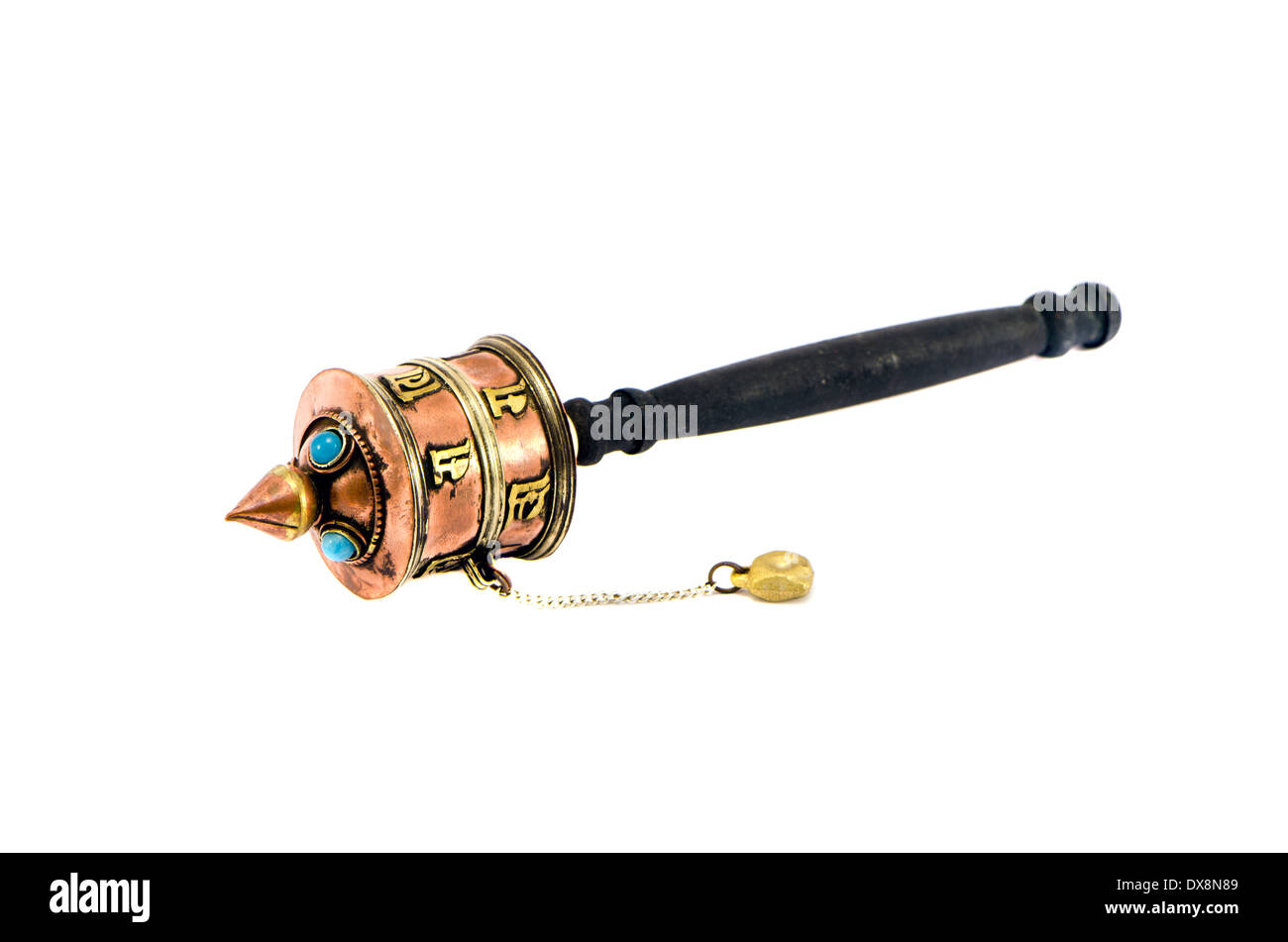 tibetan buddhist prayer wheel isolated on white background Stock Photo ...