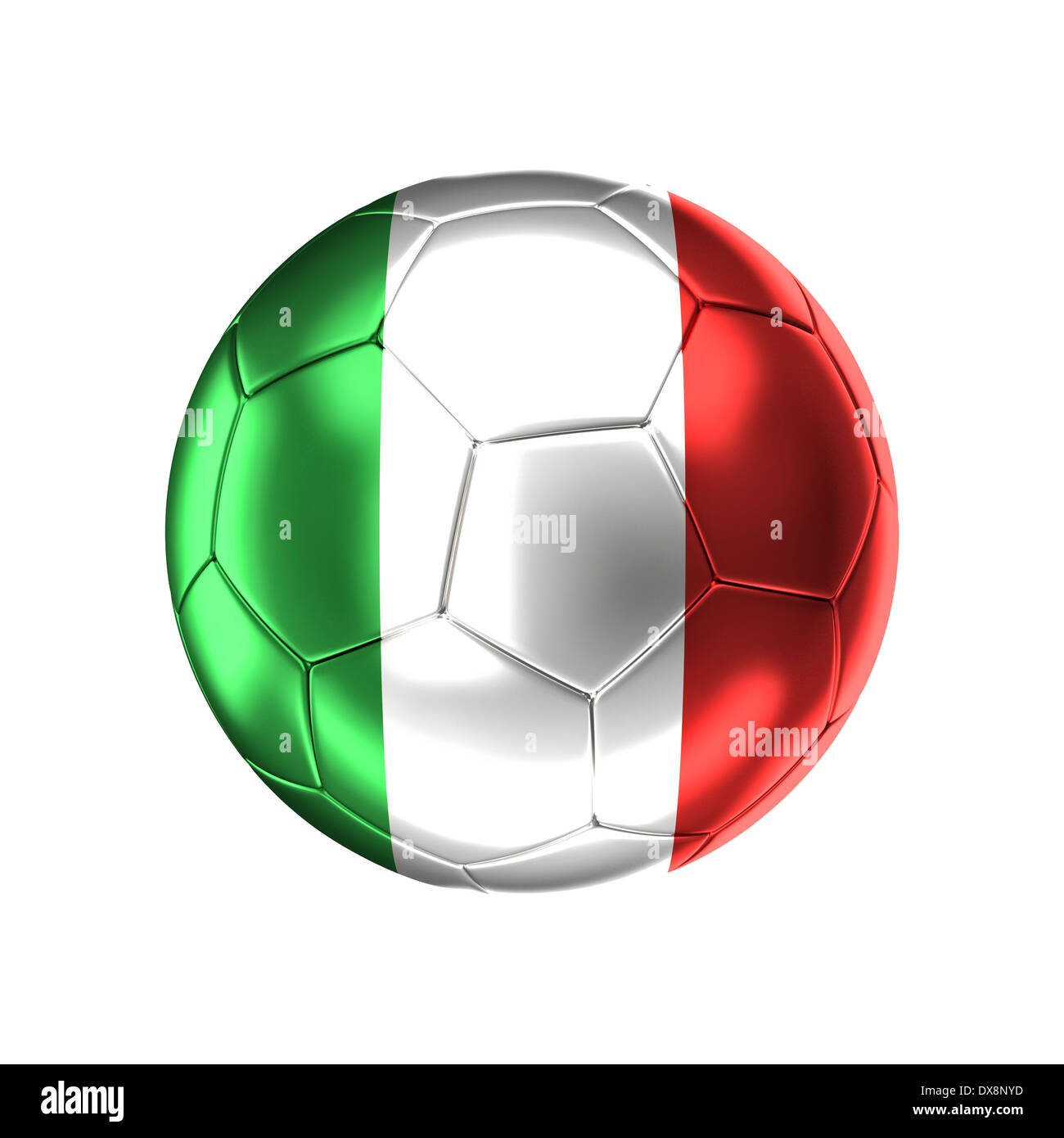 3d soccer ball with italy flag isolated on white Stock Photo - Alamy