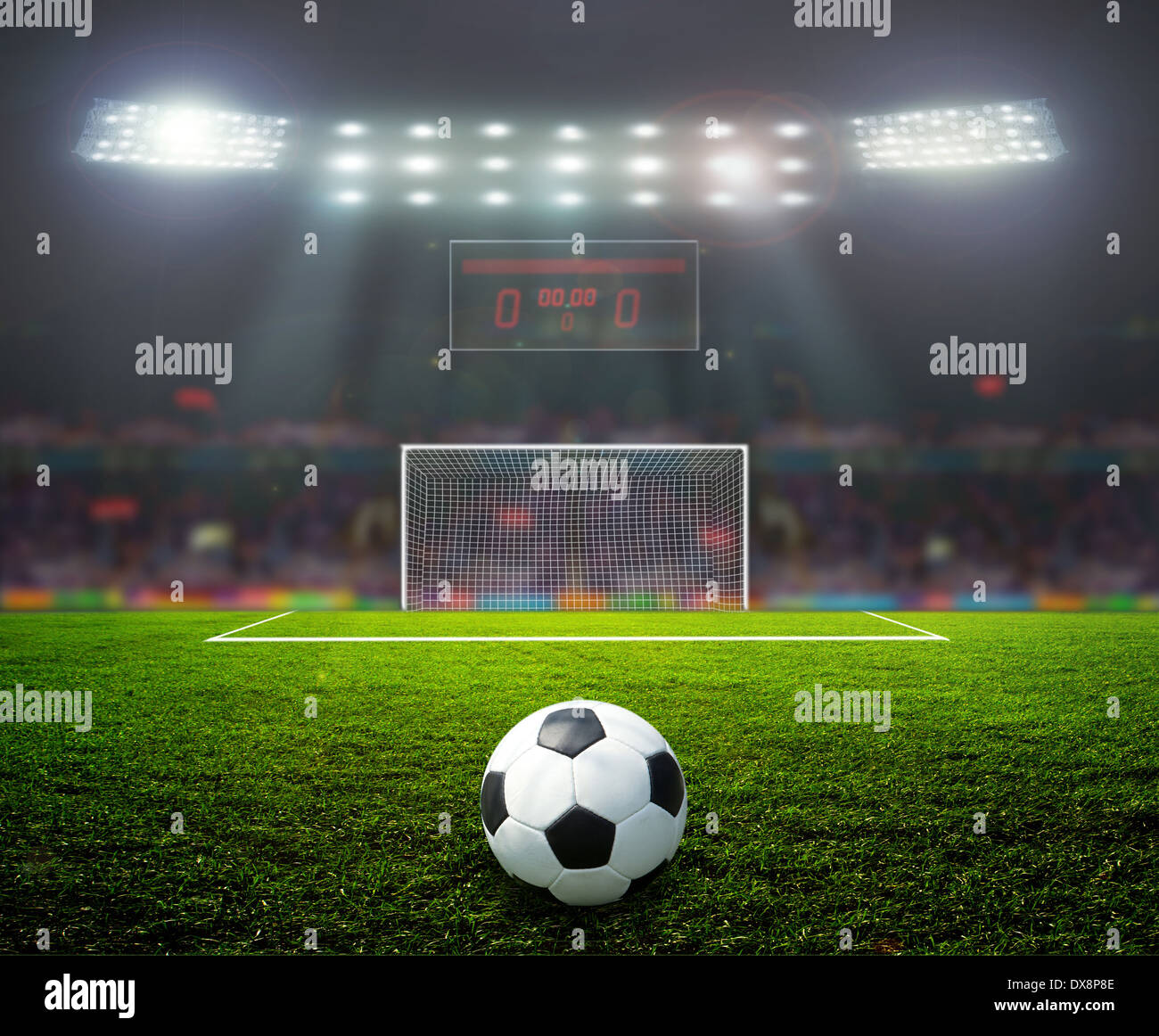 On the stadium. abstract football or soccer backgrounds Stock Photo - Alamy