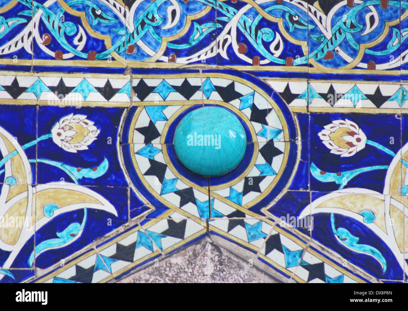 Ceramic wall tile ottoman turkey turkish islamic art hi-res stock ...