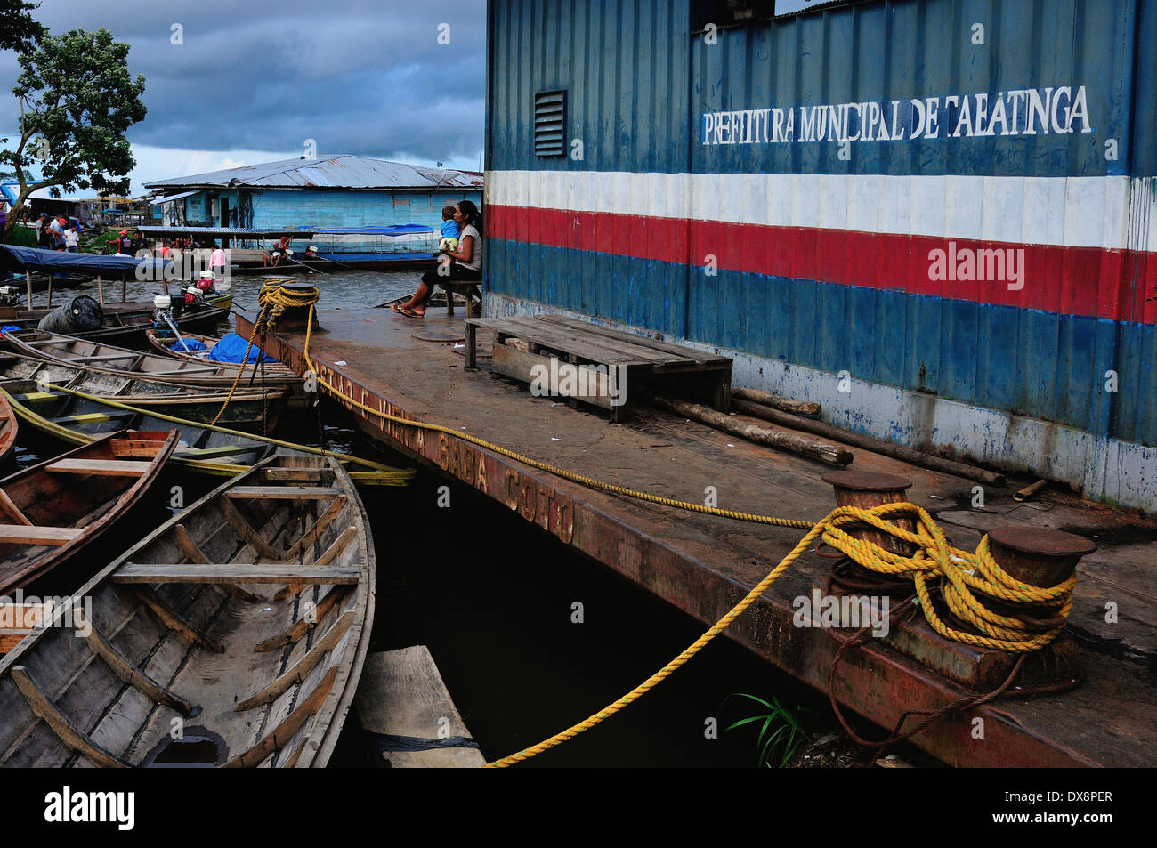 Harbour in TABATINGA. State of Amazonas .BRAZIL Stock Photo - Alamy