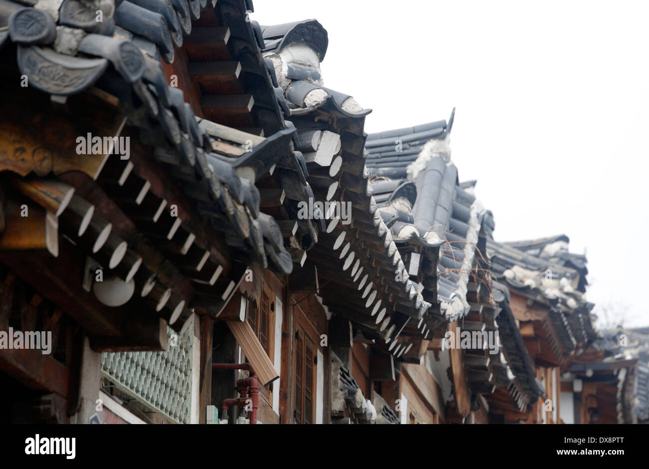 Korean traditional Hanok village in Seoul, South Korea Stock Photo - Alamy