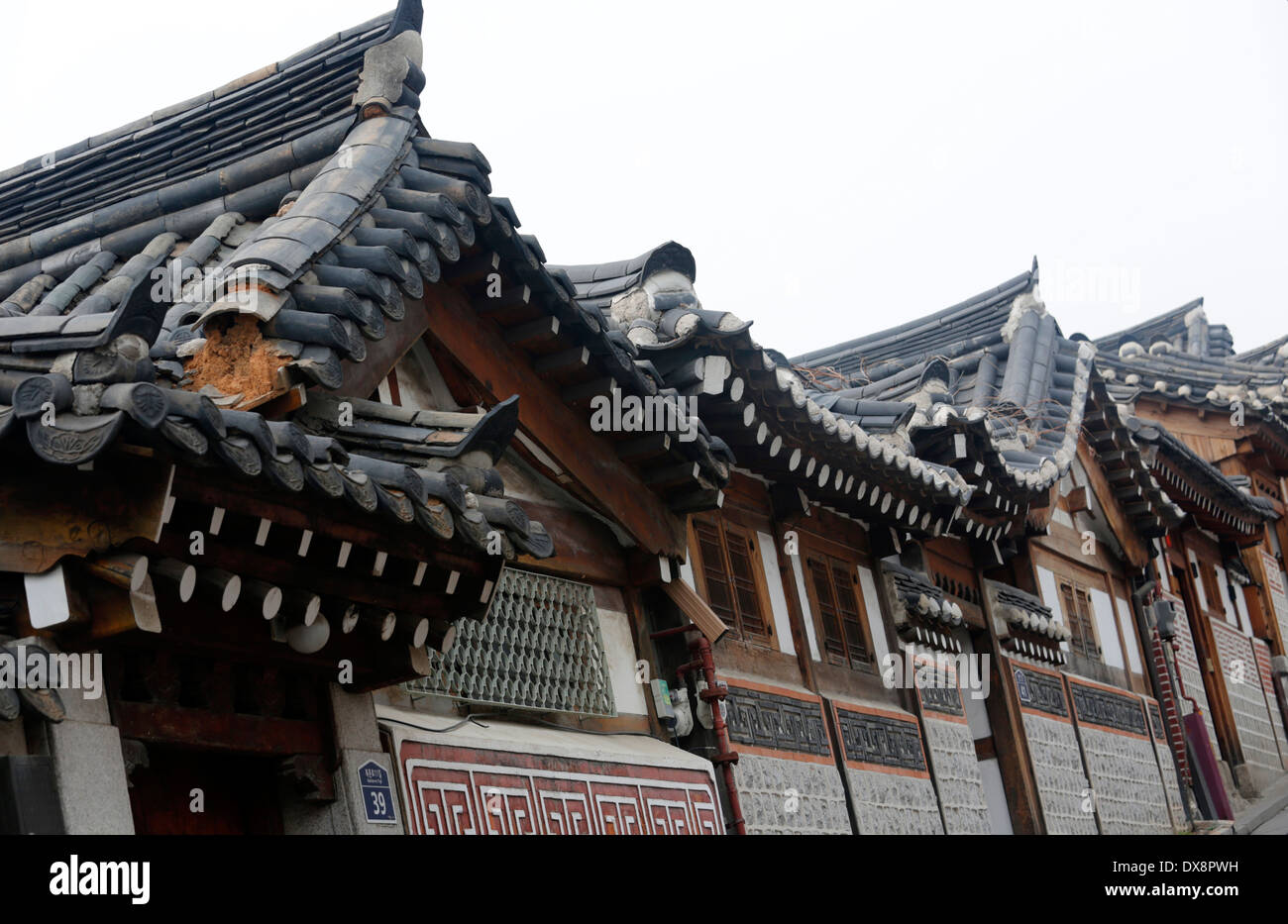 Korean traditional Hanok village in Seoul, South Korea Stock Photo - Alamy