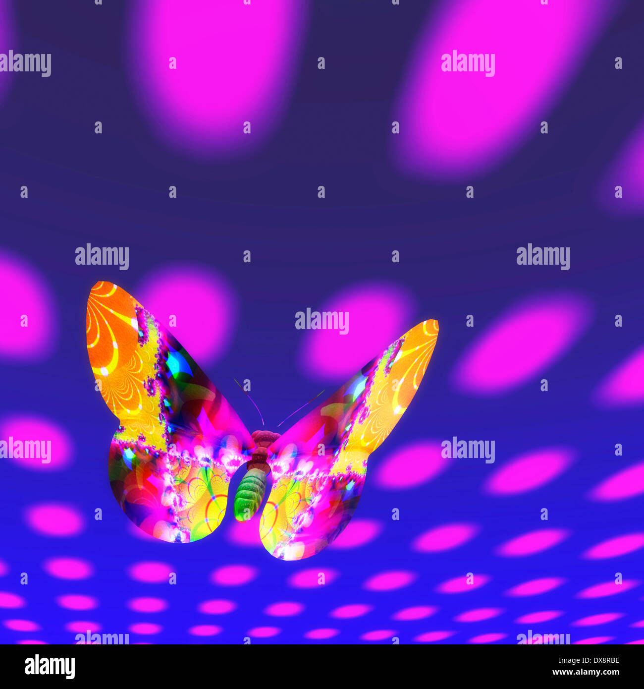 Digital Illustration of colorful Butterflies Stock Photo - Alamy